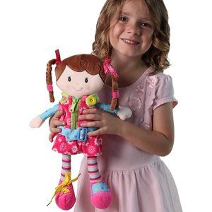 Toys | 15 Stuffs Sugar Snap Plush Learn To Dress Montessori Doll | Poshmark